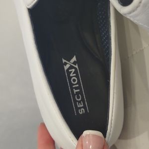 X Section | Shoes | Section X White Leather Skull Crossbone Mens Dress ...